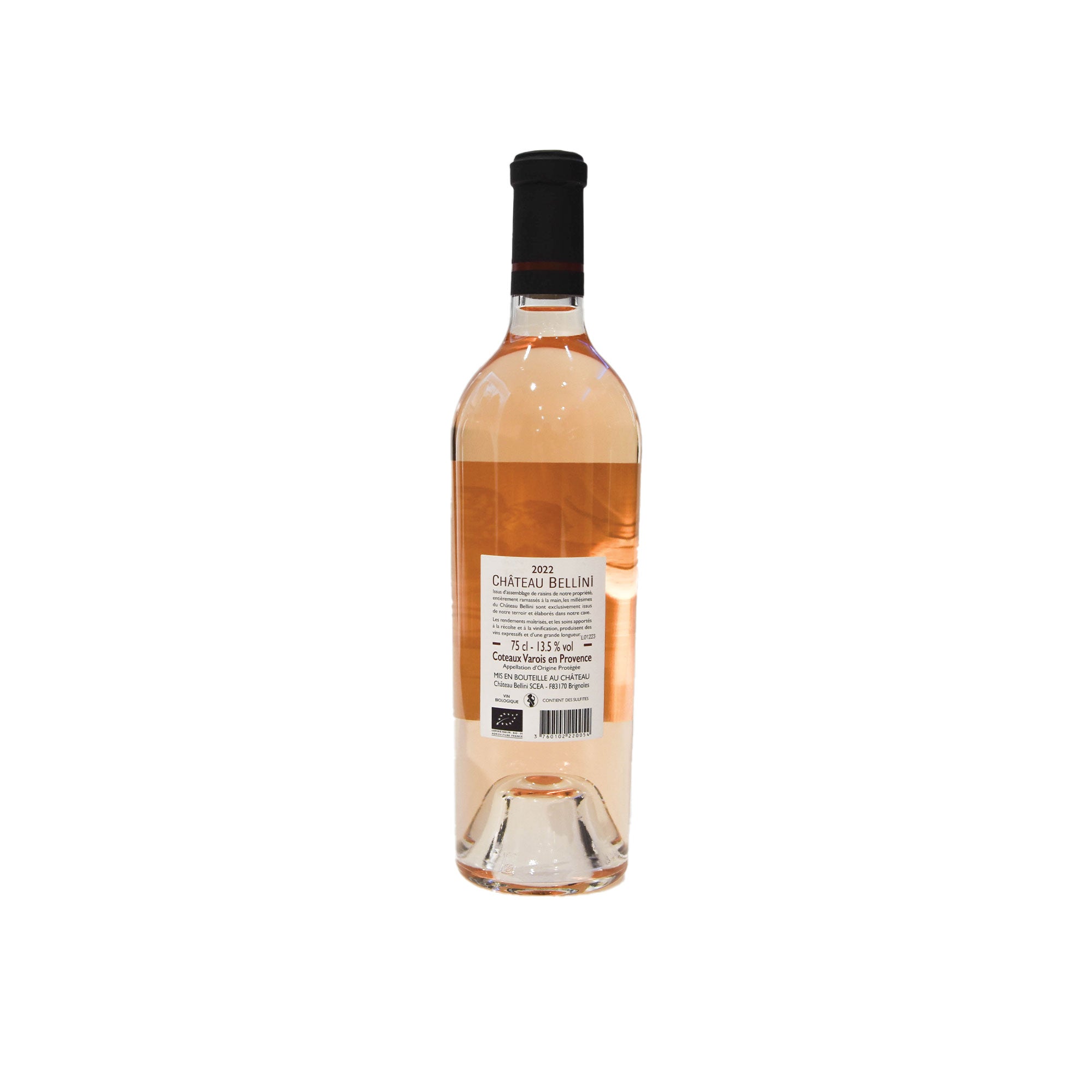 Château Bellini Rosé Coteaux Varois en Provence, Organic 2022 – Union 22